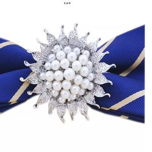 Pink Magnolia | Jewelry | New Pearl Silver Star Brooch | Poshmark